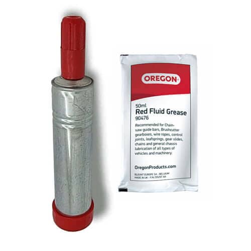 OREGON Grease Gun & Sachet of Red Fluid Grease – Burden Arb Chainsaw Chains